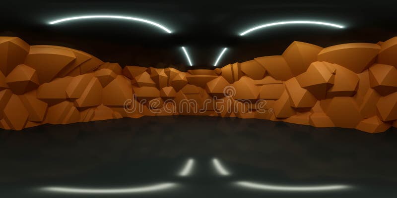 Abstract Futuristic Flossy Room 360 Panorama Vr Environment Map Stock ...