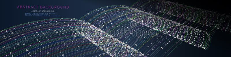 Abstract Futuristic Flow of Swirling Spiral Color Lines. Technology ...