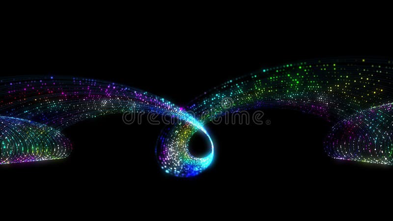 Abstract Futuristic Flow of Swirling Spiral Color Lines. Technology ...