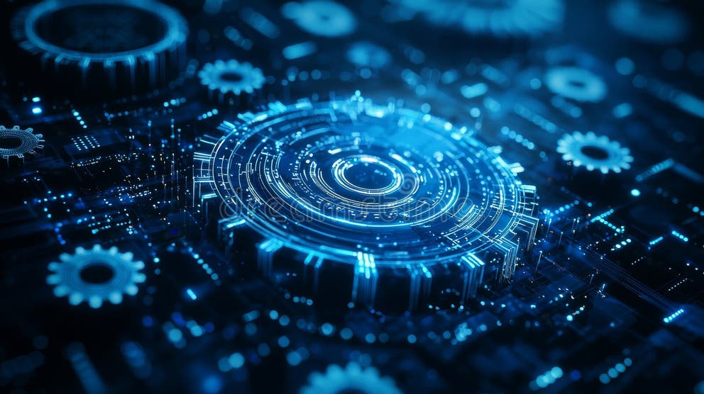 Abstract Futuristic Gear Wheels and Cogs that Represent Hi-tech ...