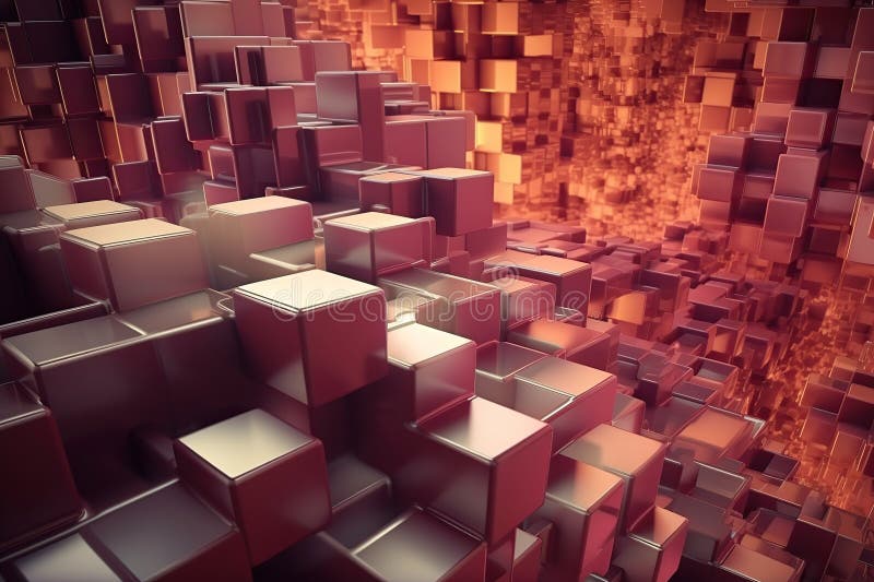 Red Contrast Abstract Tech Background. Futuristic Room Modern Design ...