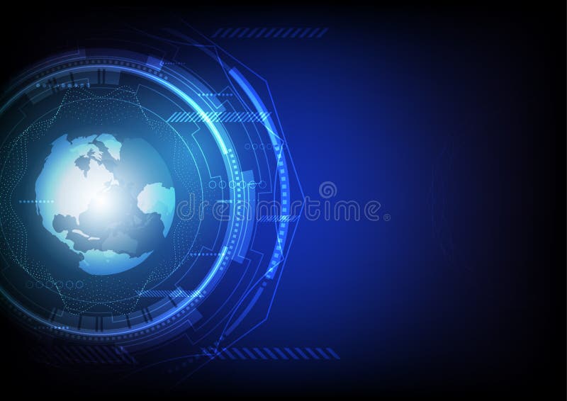 Global on Technology Background Stock Vector - Illustration of digital ...