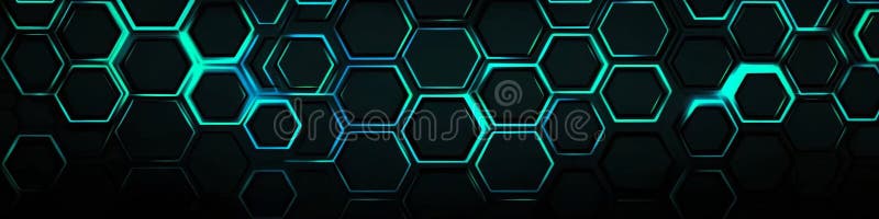 Abstract Futuristic Glowing Blue Hexagon Background, Network Connection ...