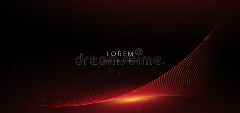 Abstract Futuristic Glowing Neon Orange Light Ray on Dark Blue ...