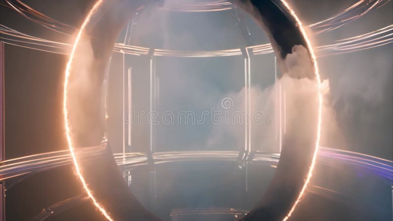 Abstract Futuristic Glowing Ring Stock Footage - Video of 39aph39 ...