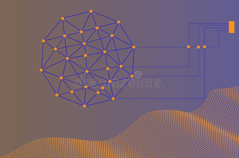 Abstract Futuristic Grid Gradient Network Web Background Scientific ...