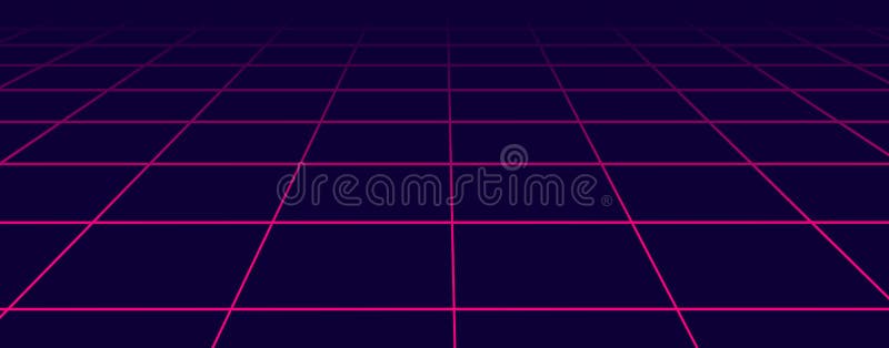 Abstract Futuristic Grid 1980s Style. Vector Illustration 80s Party ...