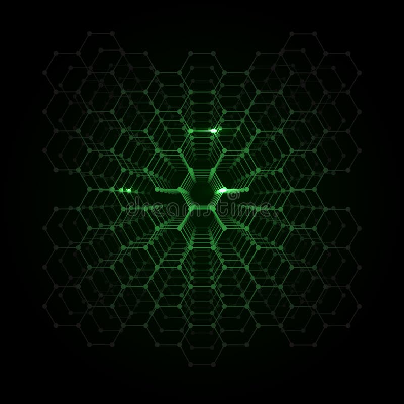 Abstract Futuristic Hexagonal Background Stock Vector - Illustration of ...