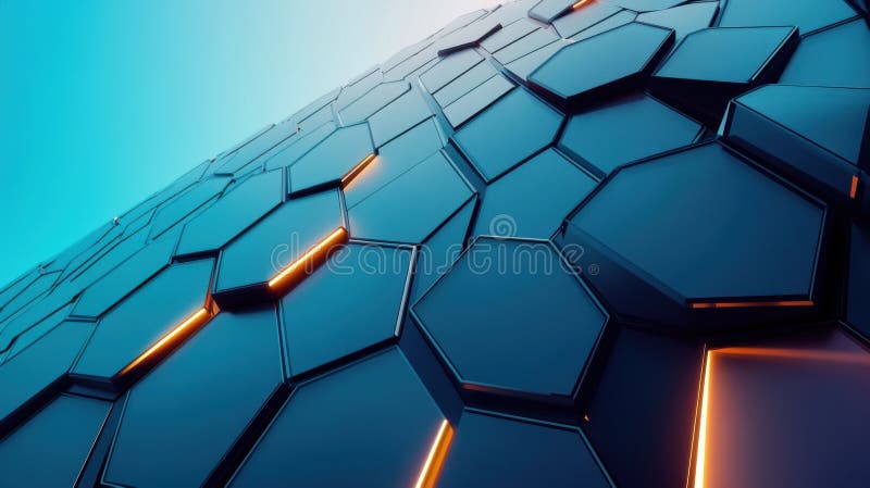 Abstract Futuristic Hexagonal Grid Pattern with Glowing Edges Stock ... Abstract Futuristic Hexagonal Grid Pattern with Glowing Edges Stock ...