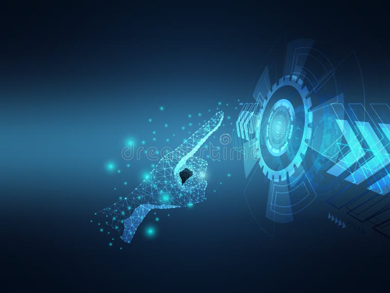 Abstract Cyber Secutiry Technology Background Stock Vector ...