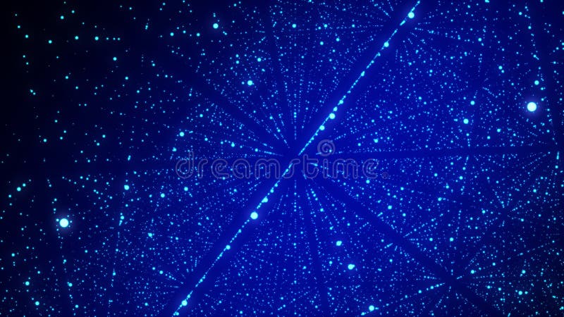 Abstract Futuristic Infinite Flow Of Scientific Data Network Structure Of An Array Of Points