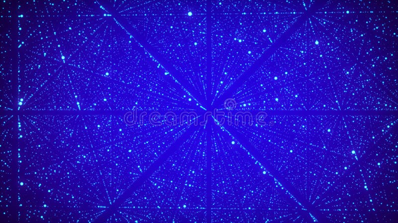 Abstract Futuristic Infinite Flow Of Scientific Data Network Structure Of An Array Of Points