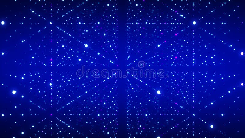 Abstract Futuristic Infinite Flow Of Scientific Data Network Structure Of An Array Of Points