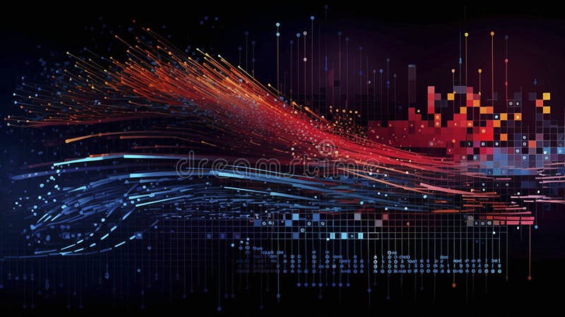 Abstract Futuristic Infographic With Visual Data Complexity Represent Big Data Concept Node 8351