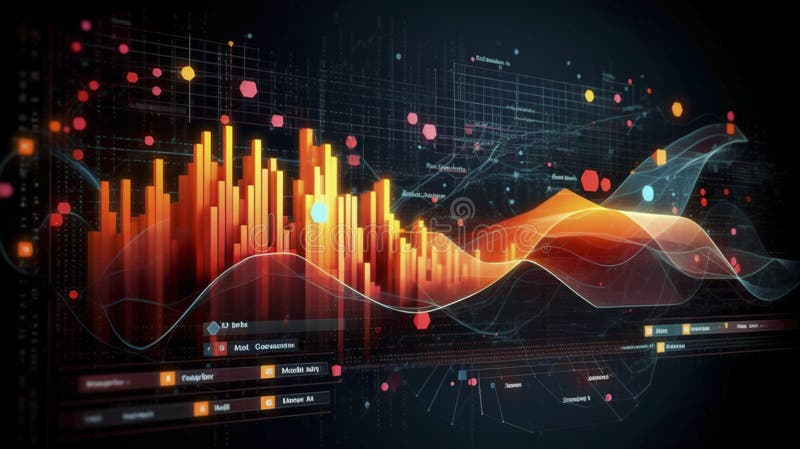 Abstract Futuristic Infographic with Visual Data Complexity, Represent ...