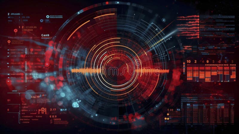 Abstract Futuristic Infographic with Visual Data Complexity, Represent ...