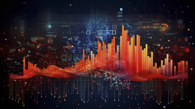 Abstract Futuristic Infographic with Visual Data Complexity, Represent ...
