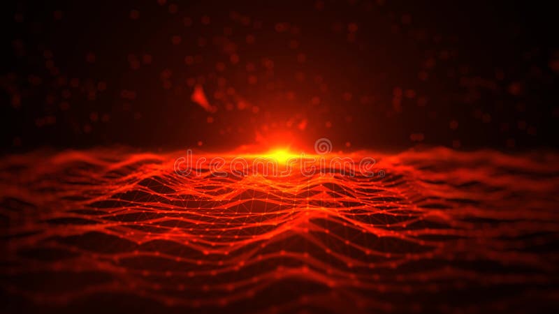 Abstract Futuristic 4K Orange Digital Virtual AI Tron Metaverse ...