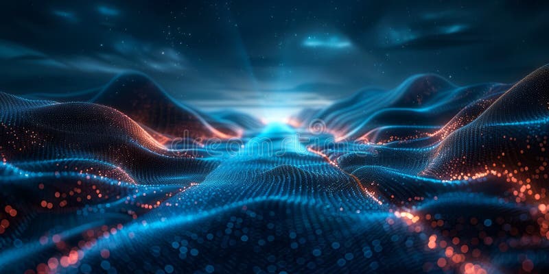 Abstract Futuristic Landscape Stock Photo - Image of city, environment ...