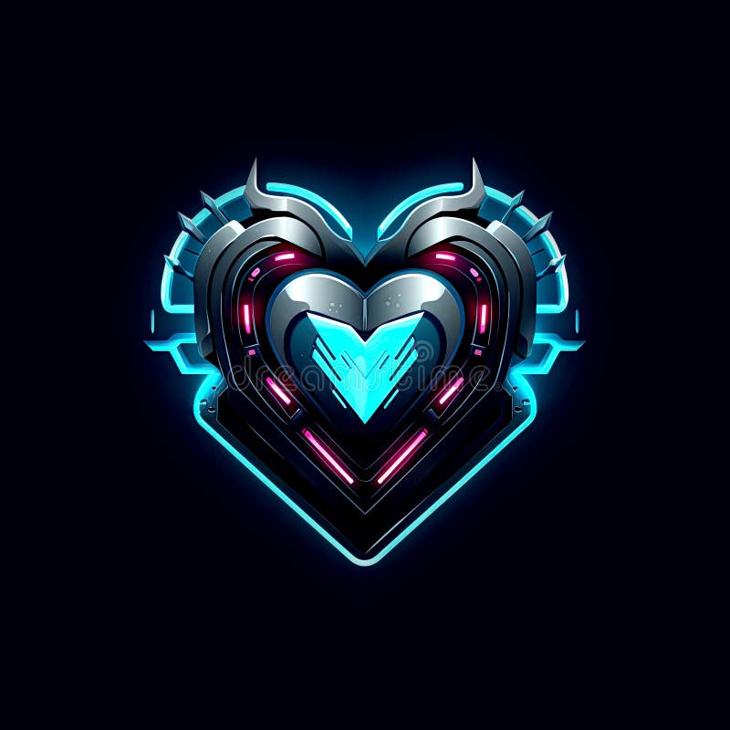 Abstract Futuristic Logo Icon, Neon Glowing Effect, Emblem Design ...