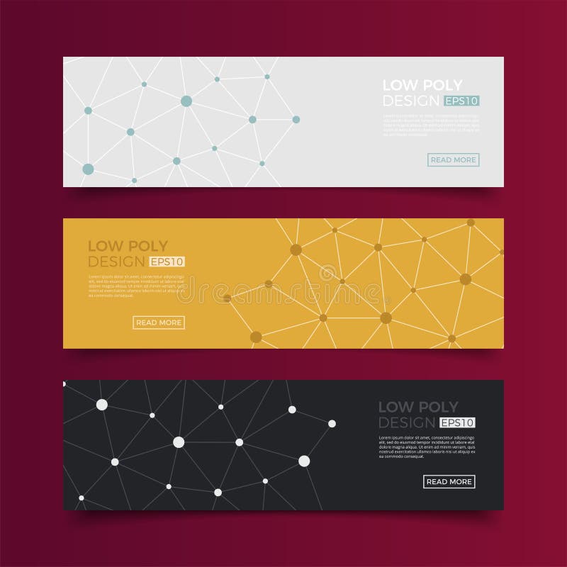 3d Connection Structure. Futuristic Technology Style. Low-poly Element ...