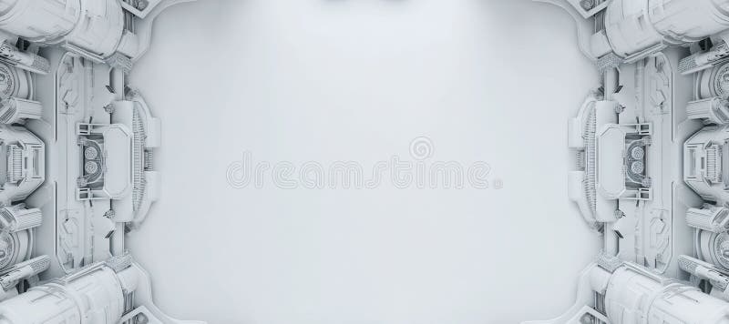 Abstract Futuristic Machine Frame Background Stock Illustration ...