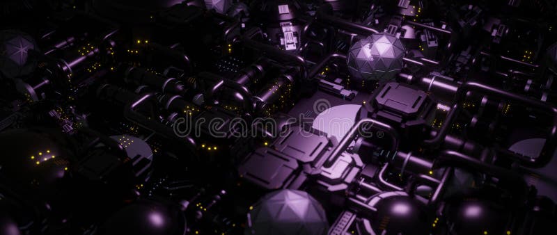 Modern Intricate Circuitry Patterns on a Dark Background Artificial ...