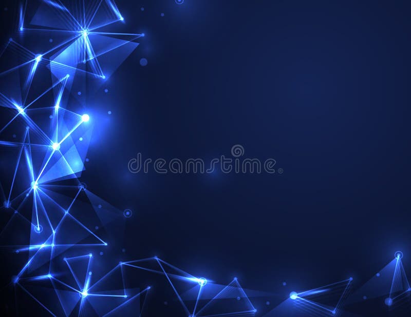 Abstract Futuristic Mess Blue Net Line Connection Digital Technology ...
