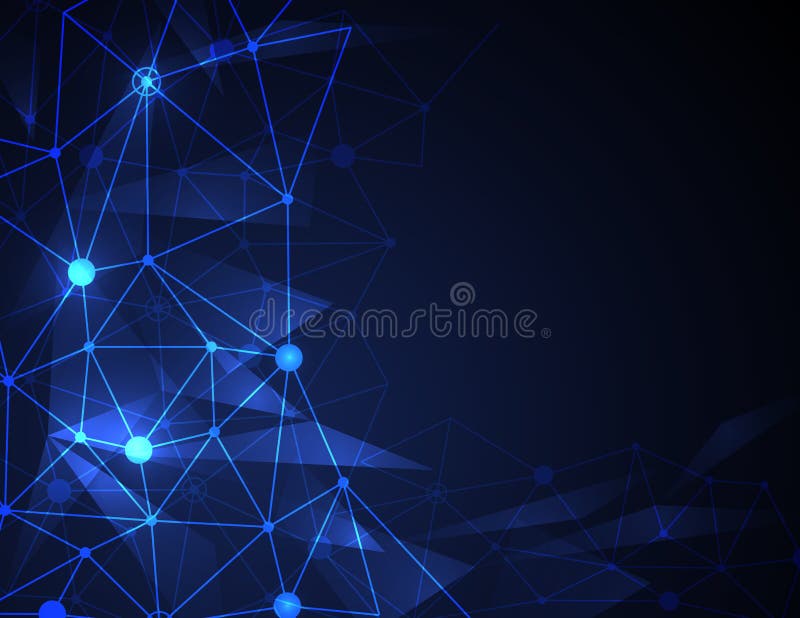 Abstract Futuristic Mess Blue Net Line Connection Digital Technology ...