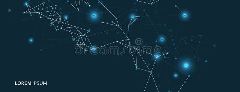 Abstract Futuristic Network. Connect Technology Dots and Lines Stock ...
