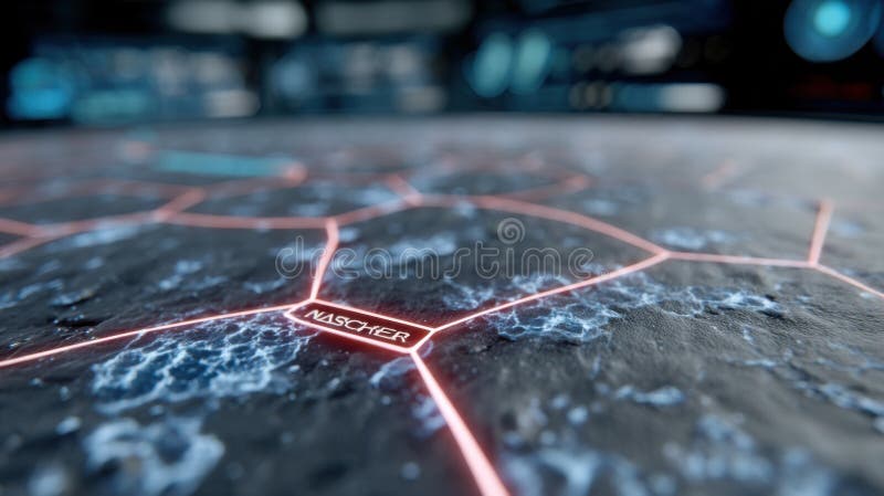 Abstract Futuristic Network Design Technology Stock Illustration ...