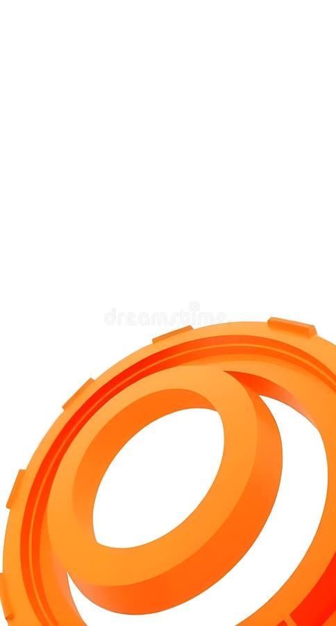 Abstract Futuristic Orange 3D Circle. Vector Art Background Stock Illustration - Illustration of ...