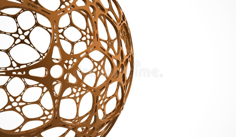 Abstract Futuristic Organic Sphere Concept Rendered Stock Illustration ...