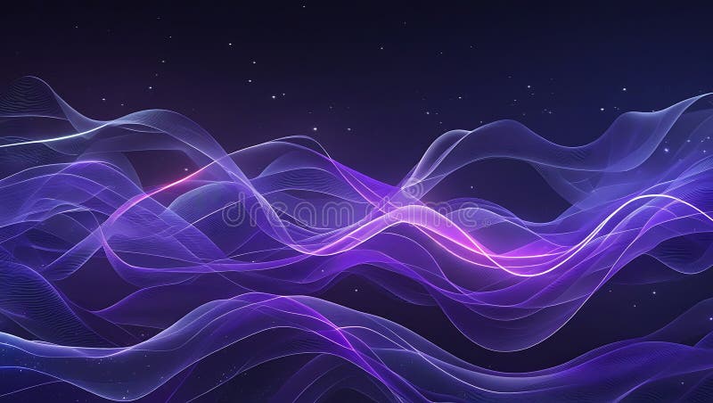 Abstract Futuristic Purple Wave Background with Light Effects and ...