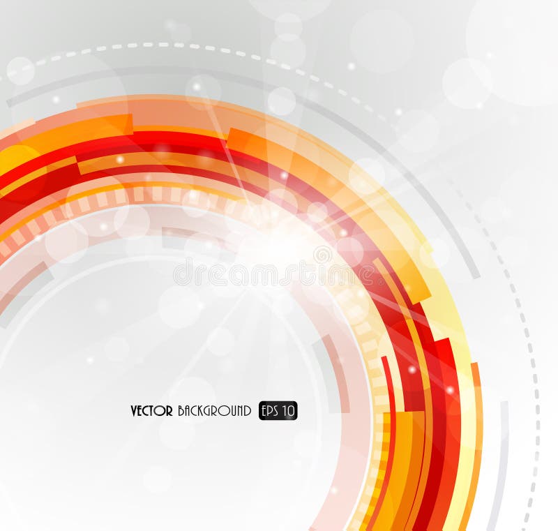 Abstract Futuristic Red Circles. Stock Vector - Illustration of ...