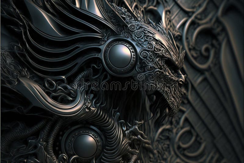Abstract Futuristic Sci-fi Metallic Armor Texture Wallpaper Design with ...