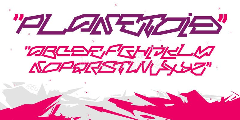 Abstract Futuristic Sci-fi Cyberpunk Tech Technology Alphabet Font ...