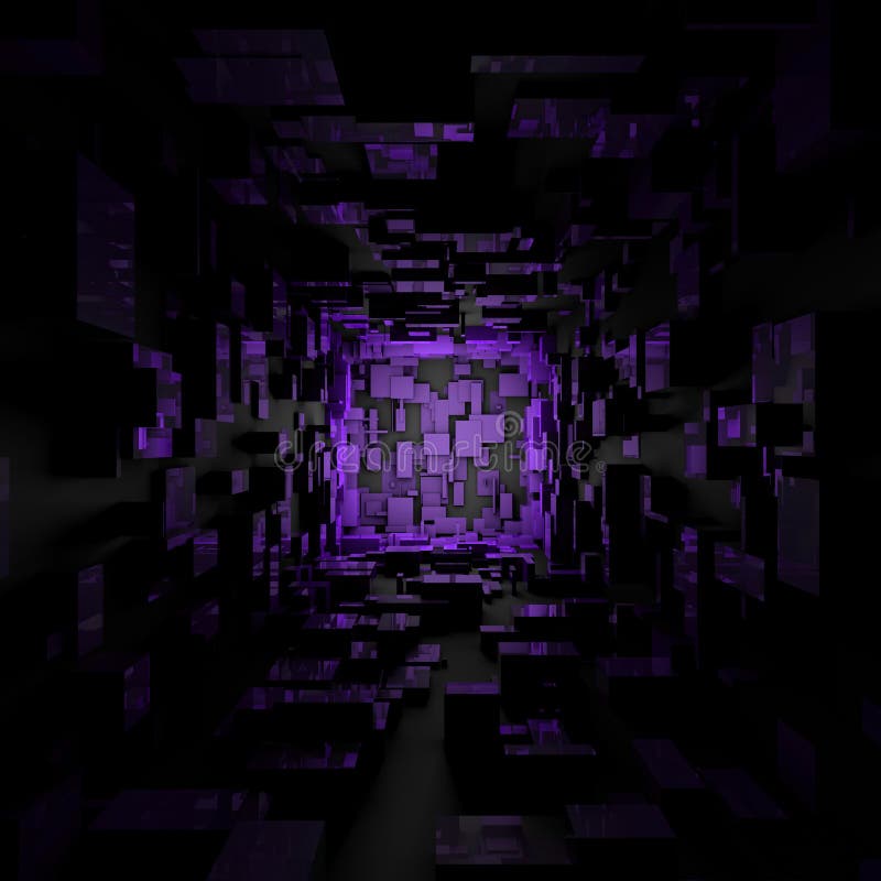 Abstract Futuristic Sci Fi Dark Light Room Background Wallpaper Stock ...