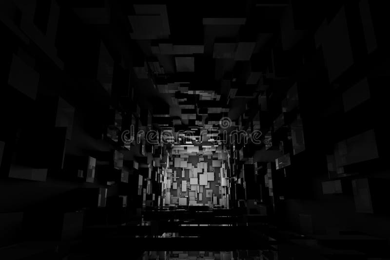 Abstract Futuristic Sci Fi Dark Light Room Background Wallpaper Stock ...