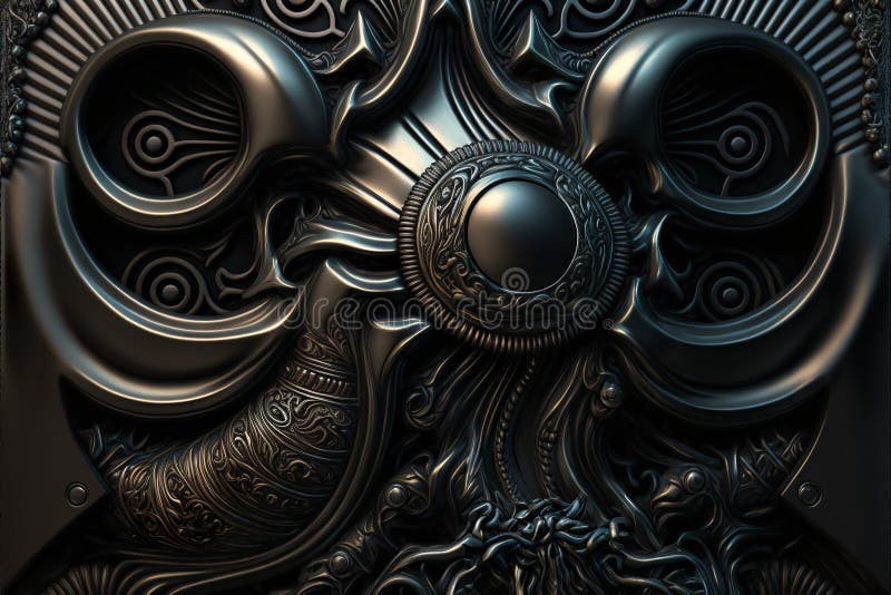 Abstract Futuristic Sci-fi Metallic Texture Wallpaper Design with Iron ...