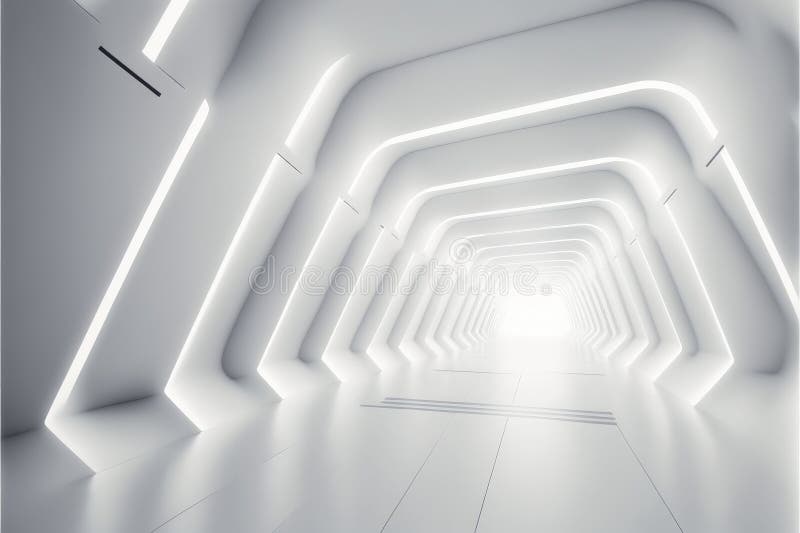 Abstract of Futuristic Scifi Tunnel Corridor with White Light ... Abstract of Futuristic Scifi Tunnel Corridor with White Light ...