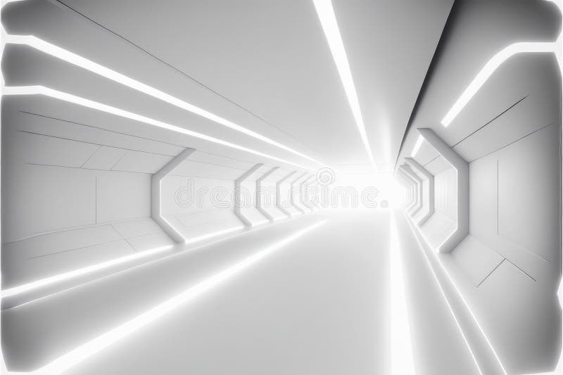 Abstract of Futuristic Scifi Tunnel Corridor with White Light ... Abstract of Futuristic Scifi Tunnel Corridor with White Light ...