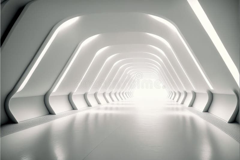 Abstract of Futuristic Scifi Tunnel Corridor with White Light ... Abstract of Futuristic Scifi Tunnel Corridor with White Light ...