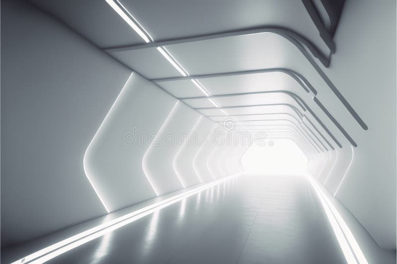 Abstract of Futuristic Scifi Tunnel Corridor with White Light ... Abstract of Futuristic Scifi Tunnel Corridor with White Light ...