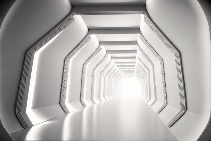 Abstract of Futuristic Scifi Tunnel Corridor with White Light ... Abstract of Futuristic Scifi Tunnel Corridor with White Light ...