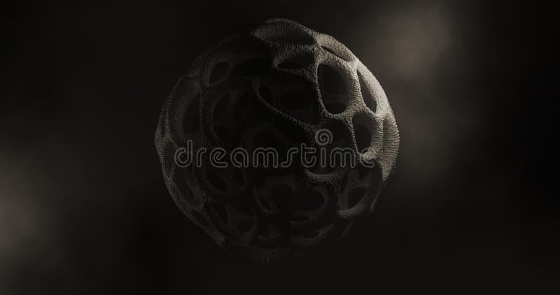 Abstract Futuristic Spherical Structure with Voronoi Pattern.Organic ...