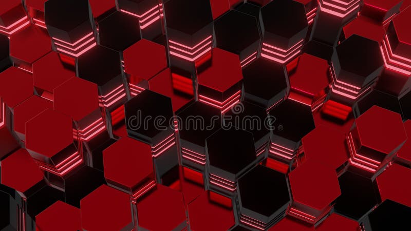 Abstract Hexagonal Future Red Background. Modern Wallpaper Digital ...