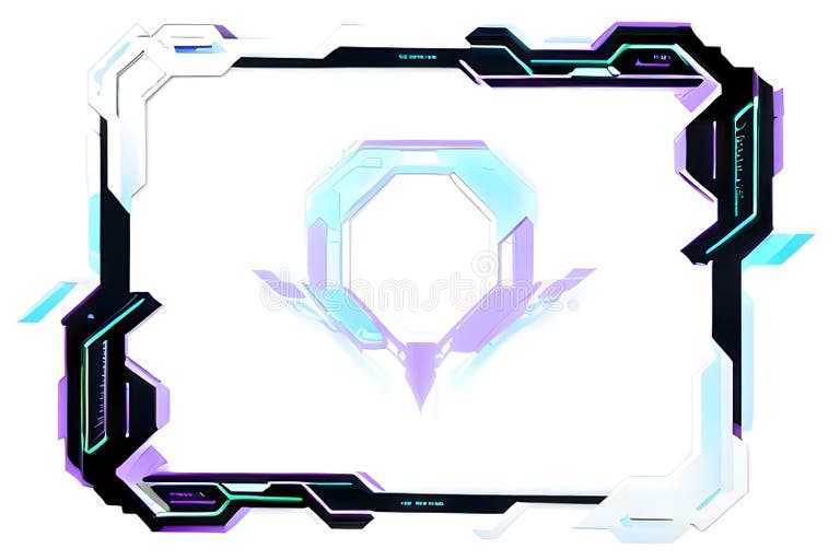 Abstract Futuristic Tech Frame Design Stock Illustration - Illustration ...