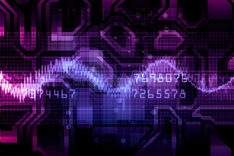 Futuristic Techno Design of Big Data Background Wallpaper, Illustration ...