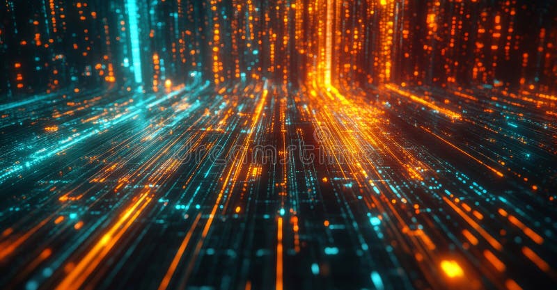 An Abstract Futuristic Technological Background, Floating Circuits ...